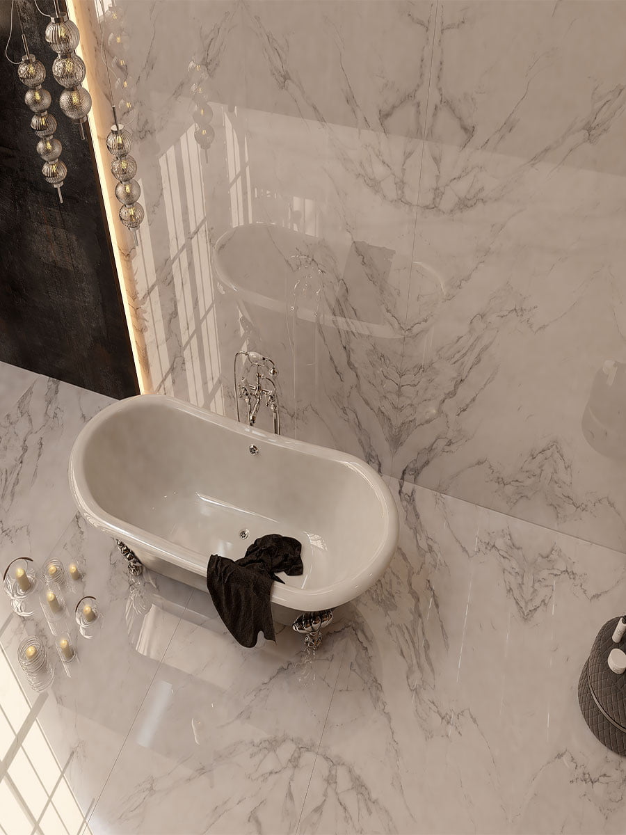 Versilia Bookmatch- Marble Look Porcelain Slab| Architectural Design