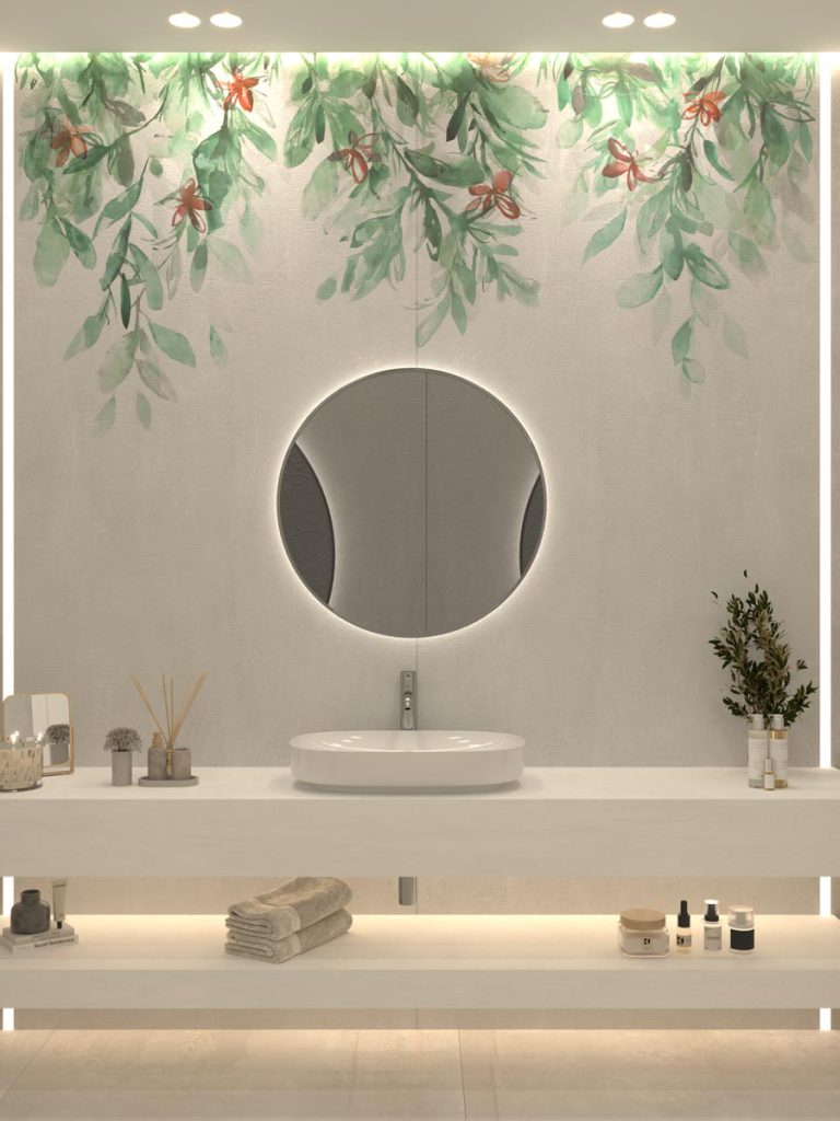 Flower Garden- Marble Look Porcelain Slab| Architectural Design | Sansam