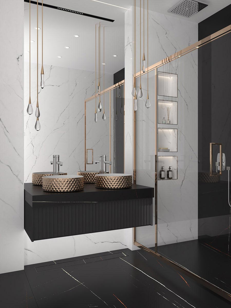 Slim Porcelain Shelf- Shelf Architectural Design | Sansam